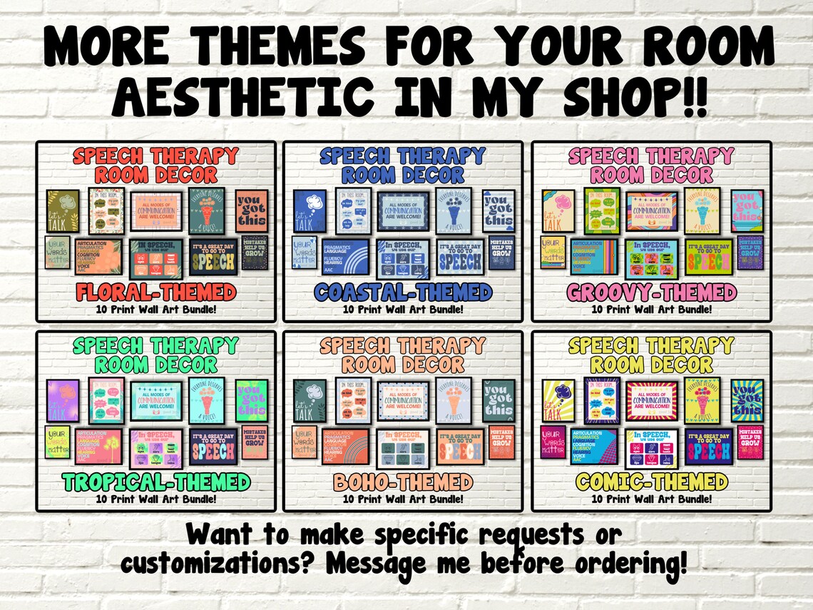 COASTAL Theme Speech Therapy Room Decor Bundle - Colorful, Inspiring ...