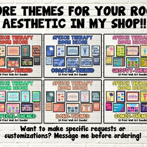 COASTAL Theme Speech Therapy Room Decor Bundle - Colorful, Inspiring ...