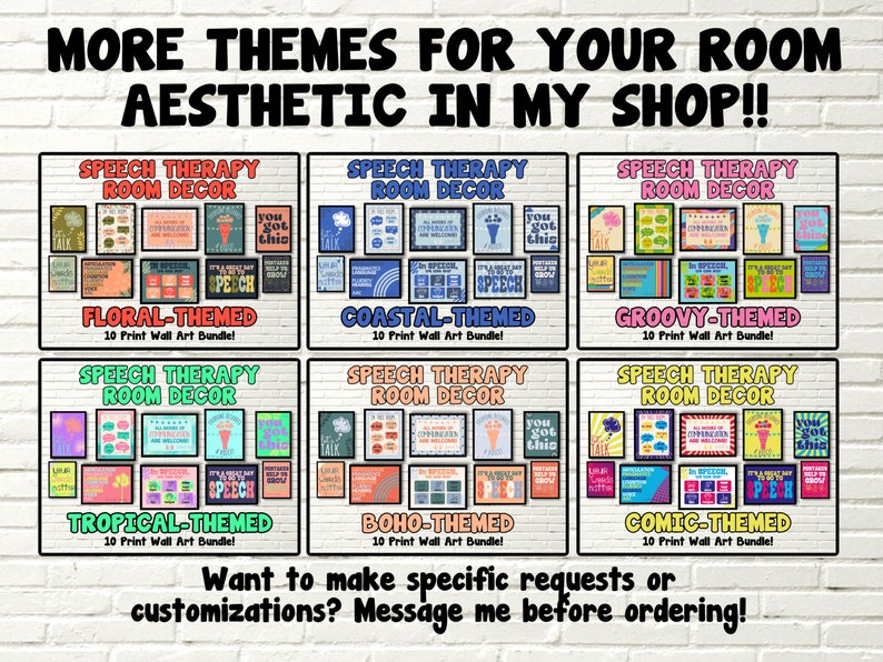 COASTAL Theme Speech Therapy Room Decor Bundle - Colorful, Inspiring ...
