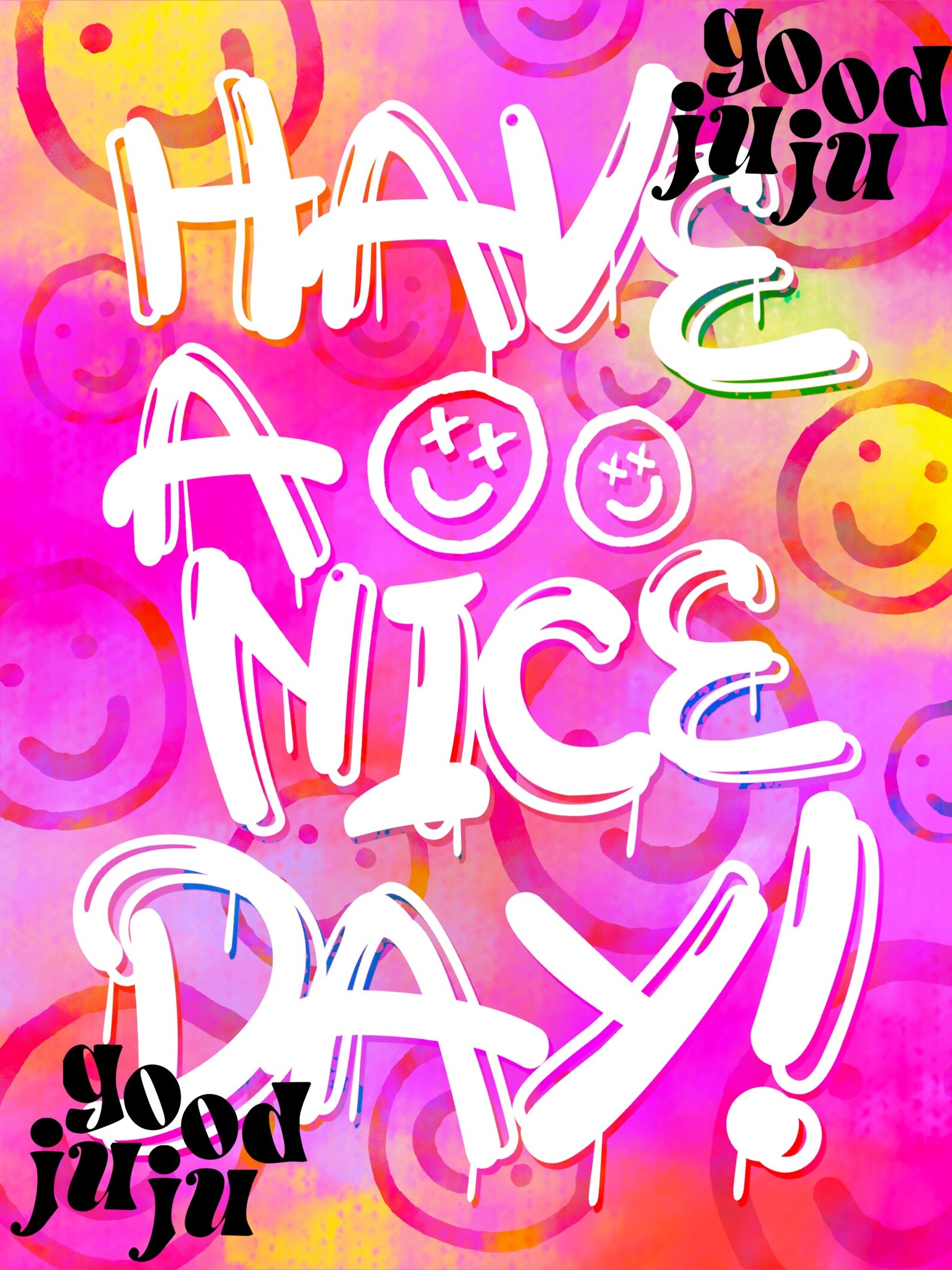 Preppy HAVE A NICE DAY Graffiti Print digital Download - Etsy