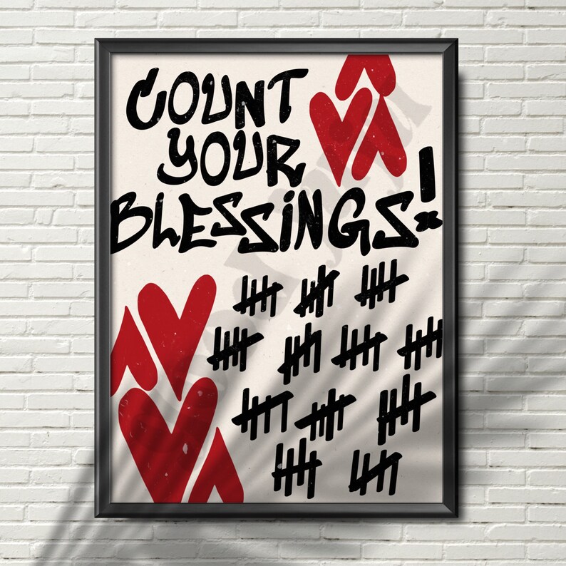 Red & Black Aesthetic Wall Prints - Set of 2 -vintage Retro Graffiti ...