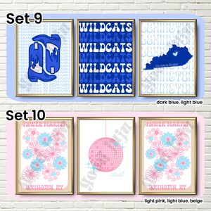 UKY Lexington, Kentucky Wall Art - Set of 3 - Choose Your Favorite Set ...