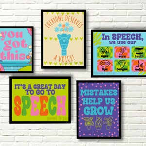 GROOVY Theme Speech Therapy Room Decor Bundle - Colorful, Inspiring SLP ...