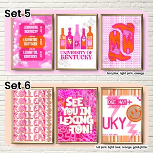UKY Lexington, Kentucky Wall Art - Set of 3 - Choose Your Favorite Set ...