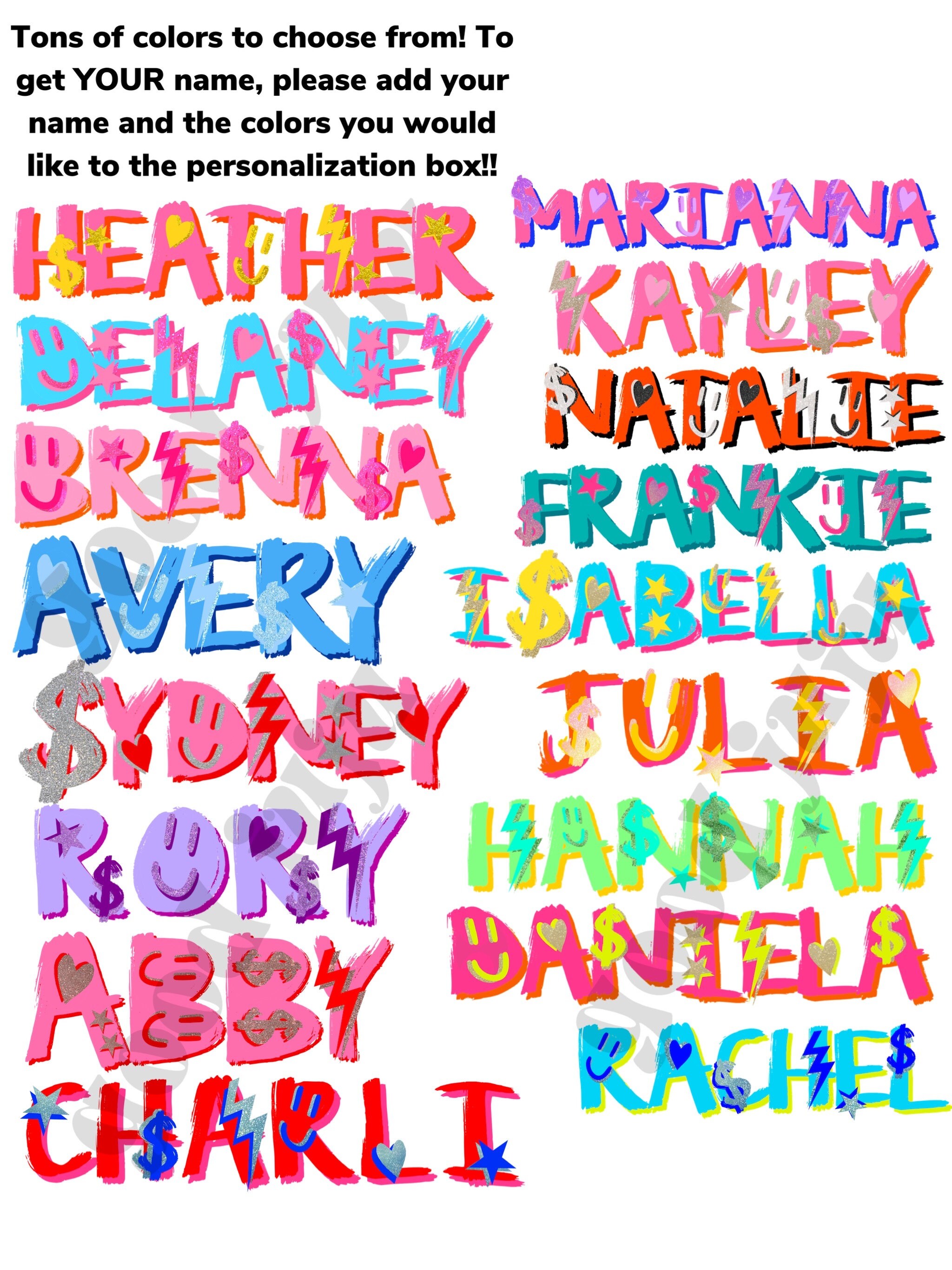 Preppy Custom Name Wall Print digital Download - Etsy