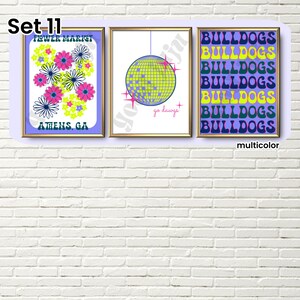 UGA, Athens Georgia Wall Art - Set of 3 - Choose Your Favorite Set ...