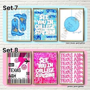 Texas A&M Wall Art - Set of 3 - Choose Your Set! (digital Download) - Etsy