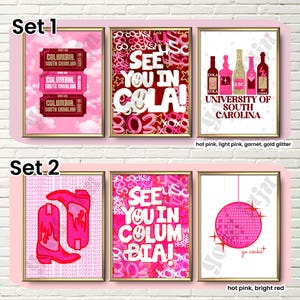 Uofsc, Columbia Wall Art - Set of 3 - Choose Your Favorite Set! Trendy ...