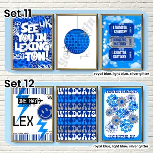 UKY Lexington, Kentucky Wall Art - Set of 3 - Choose Your Favorite Set ...