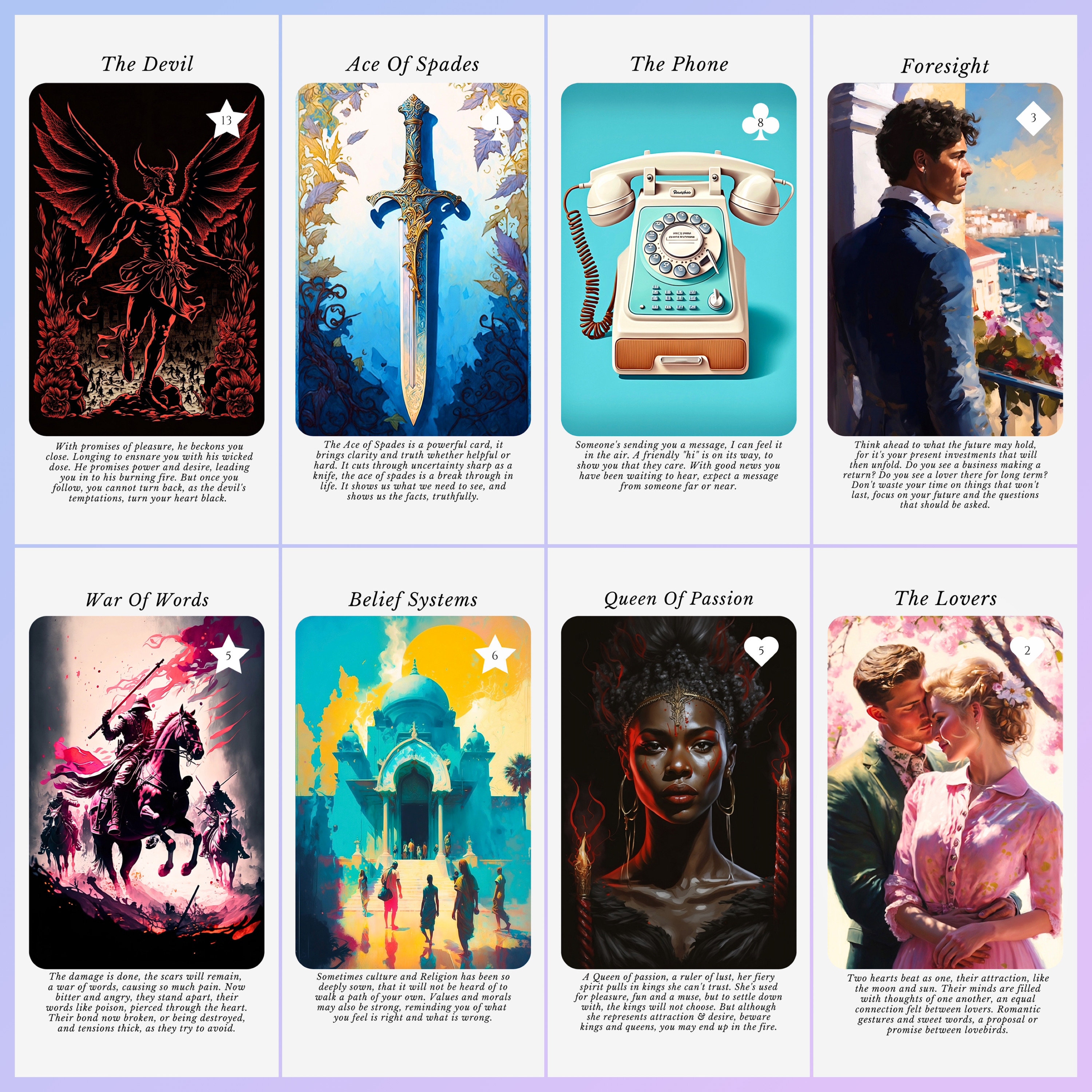 The Sedora Oracle Romance Edition Love Oracle Playing Card Style Poetry ...