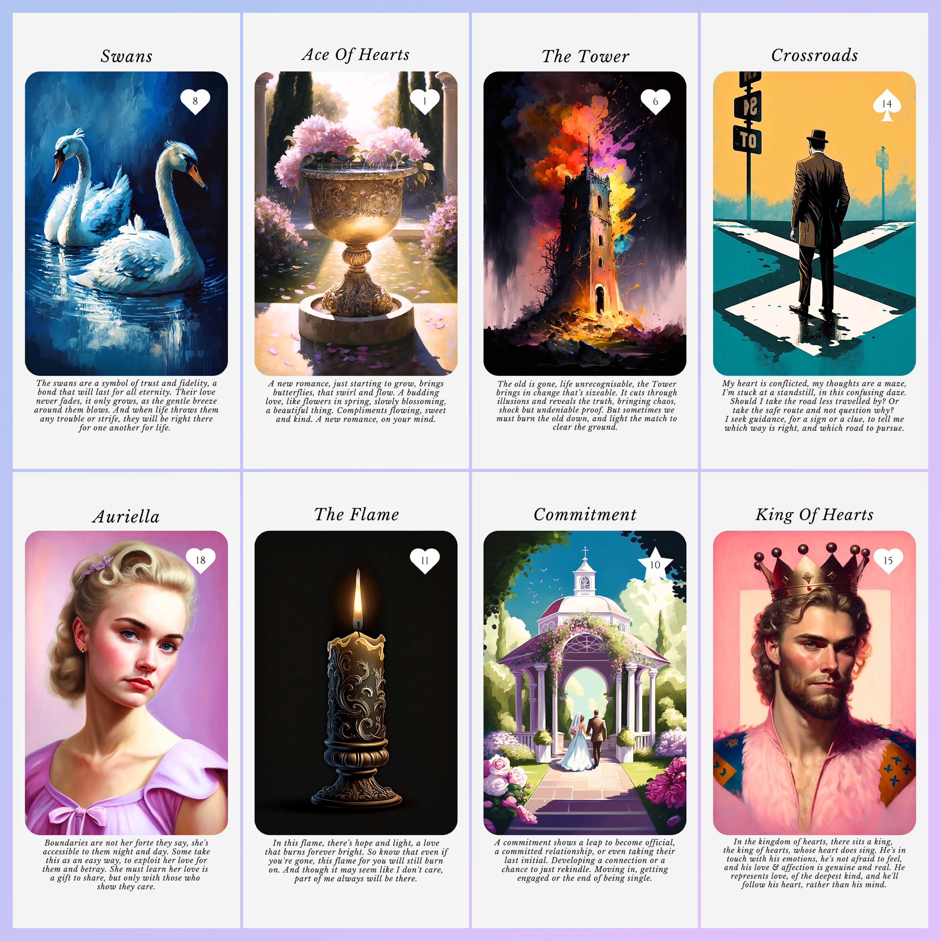 The Sedora Oracle Romance Edition Love Oracle Playing Card Style Poetry ...