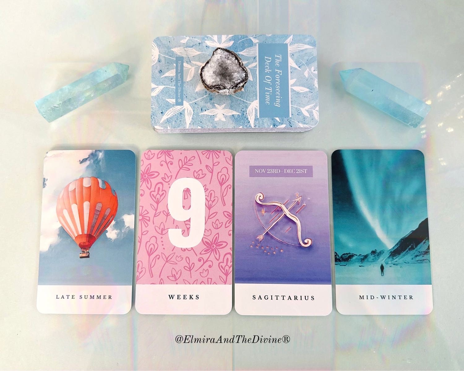 The Foreseeing Deck of Time Timing Oracle Deck Time Frame Tarot Deck ...