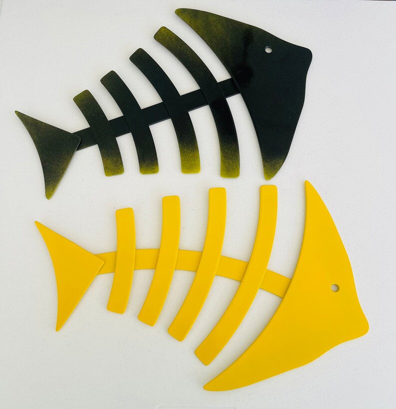 Bone Fish Metal Wall Decor Coastal Beach Theme, Powder Coated, Wall Art ...