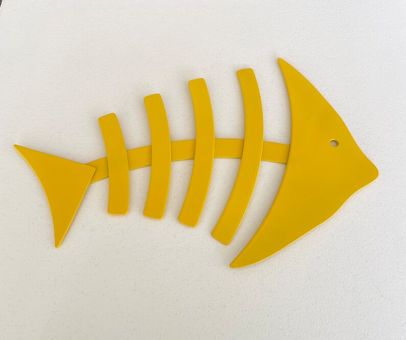 Bone Fish Metal Wall Decor Coastal Beach Theme, Powder Coated, Wall Art ...