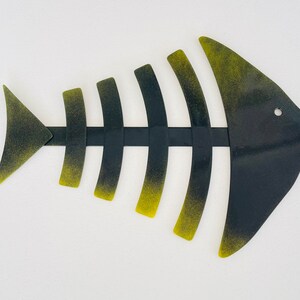 Bone Fish Metal Wall Decor Coastal Beach Theme, Powder Coated, Wall Art ...