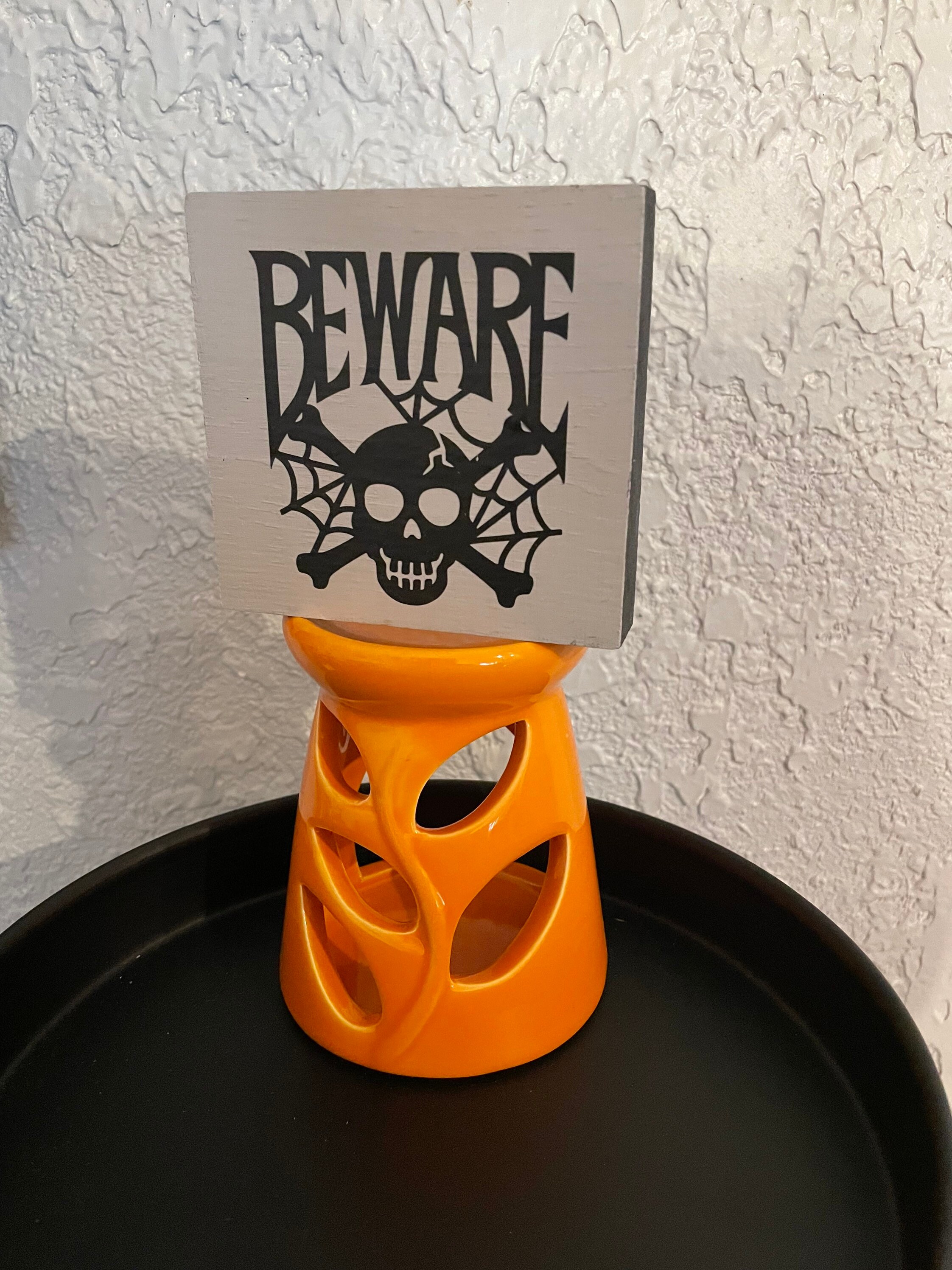Halloween Mini Signs, Tier Tray Decor, Spook Ghost, Witch, Pumpkin Face ...