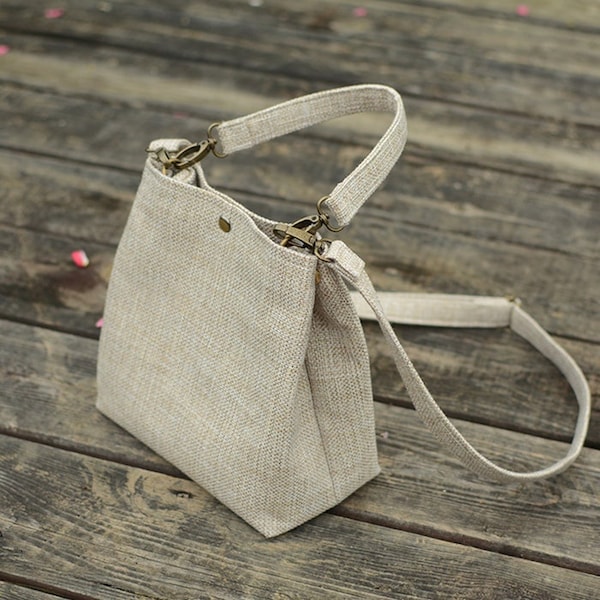 Linen Shoulder Bag - Etsy