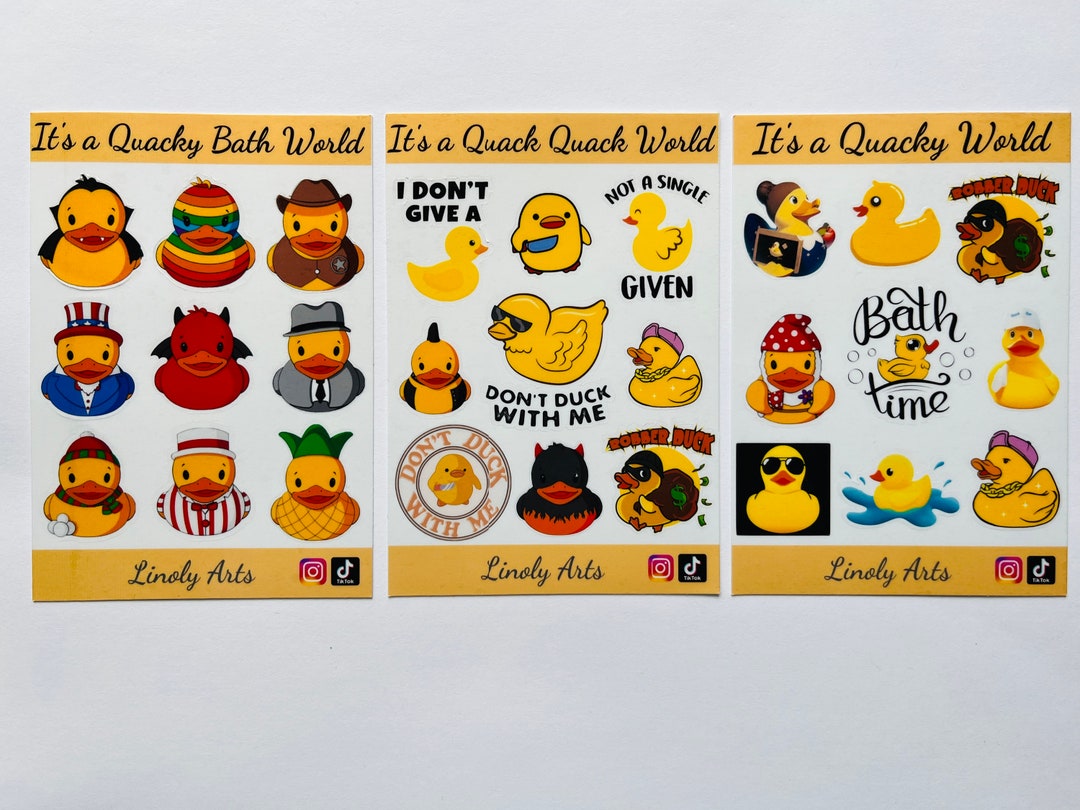 Duck Stickers Sheets Funny Duck Stickers Cute Duck Decal - Etsy