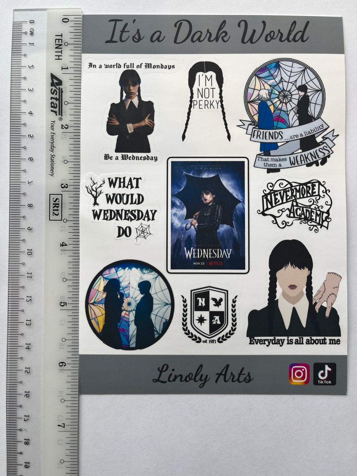 Wednesday Stickers Sheet Wednesday Addams Stickers Family - Etsy