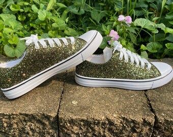 Red Glitter Sneakers for Wedding or Special Occasion Bling - Etsy