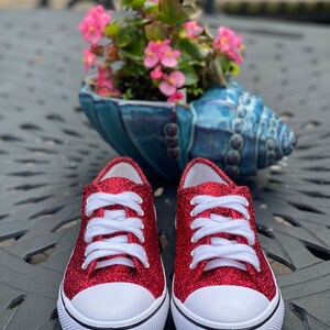 Red Glitter Sneakers for Wedding or Special Occasion, Bling Bridal ...