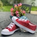 Red Glitter Sneakers for Wedding or Special Occasion Bling - Etsy
