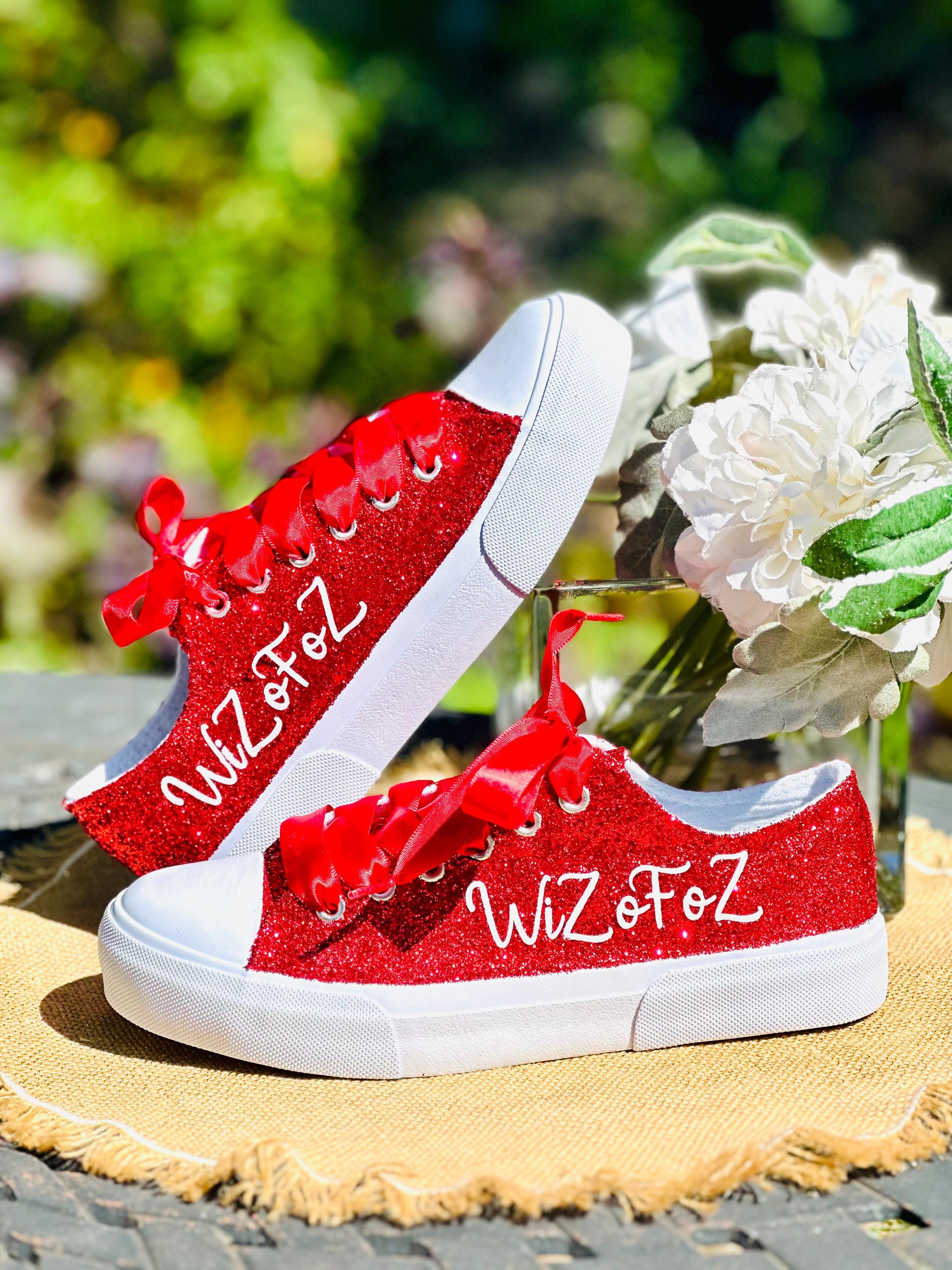 Red Glitter Sneakers for Wedding or Special Occasion, Bling Bridal ...