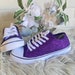 Personalized Plum Purple Wedding Sneakers for Bride Sparkle, Plum ...