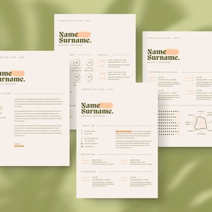 Creative Resume Template Bundle, Modern 3 Pages and Cover Letter CV ...