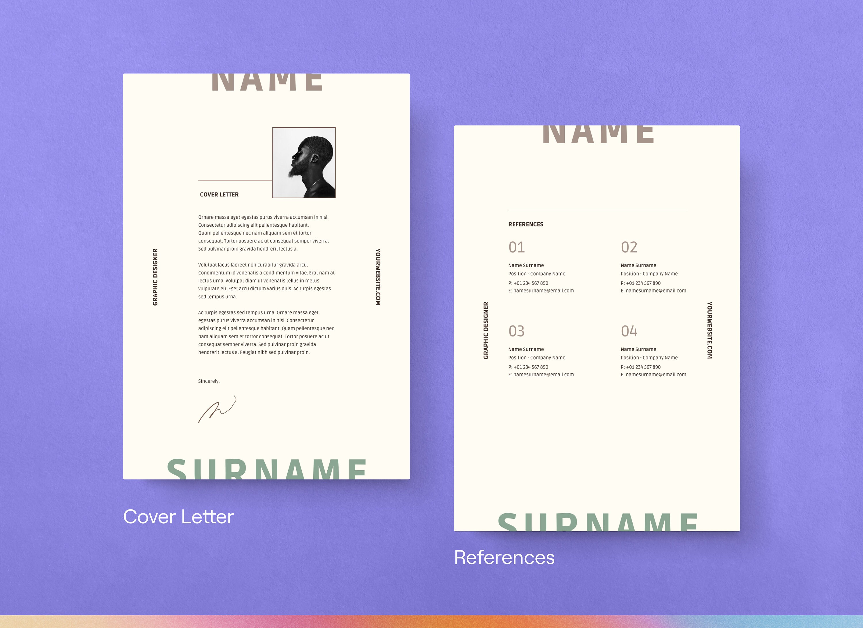 Professional Resume Template With Photo, Modern Executive Curriculum ...