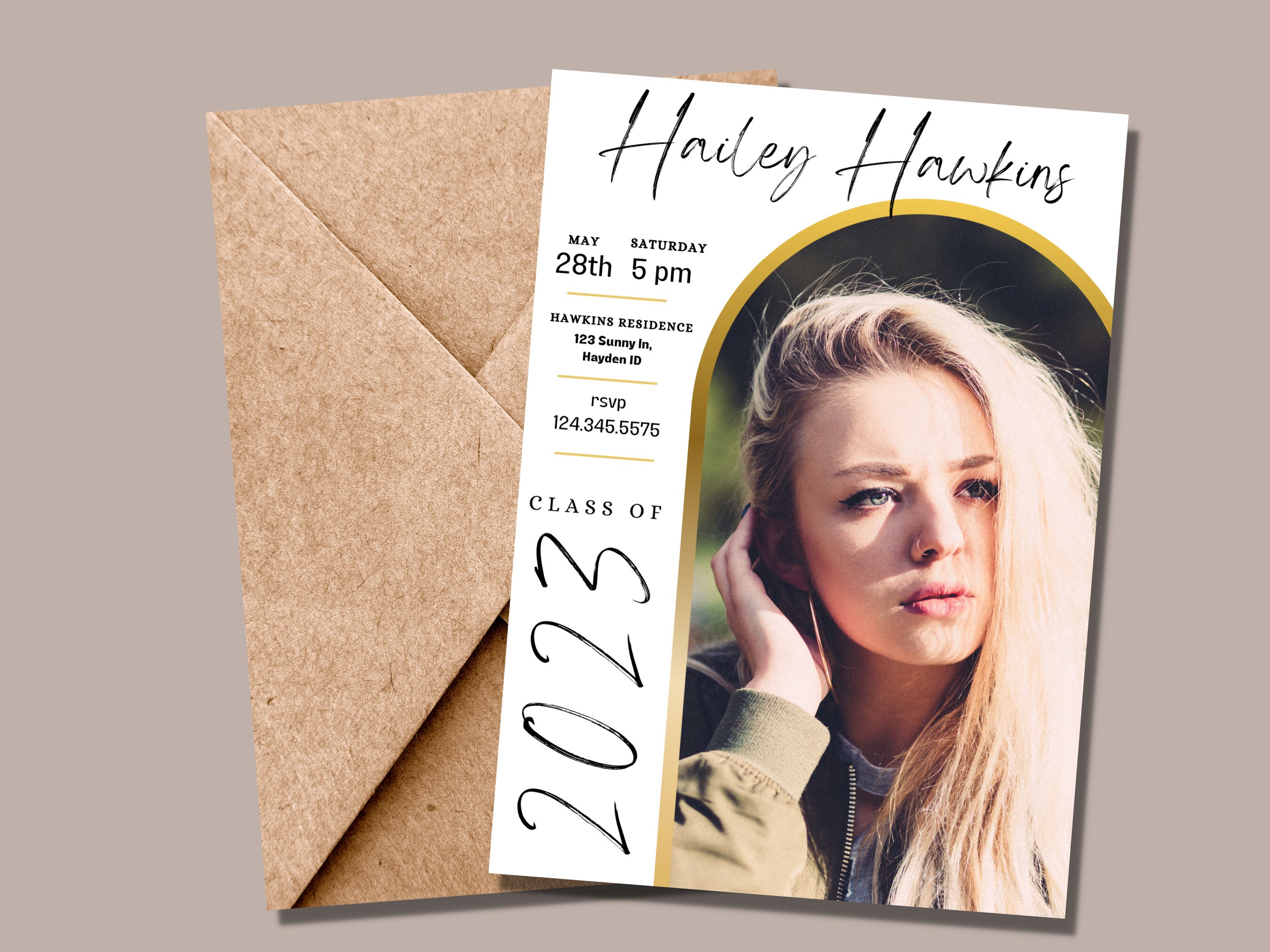 Graduation Invitation, Graduation Invitation Template, Photo Graduation ...