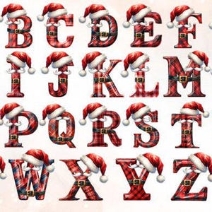 62 Christmas Alphabet PNG & SVG, Christmas Letters Numbers Clipart ...