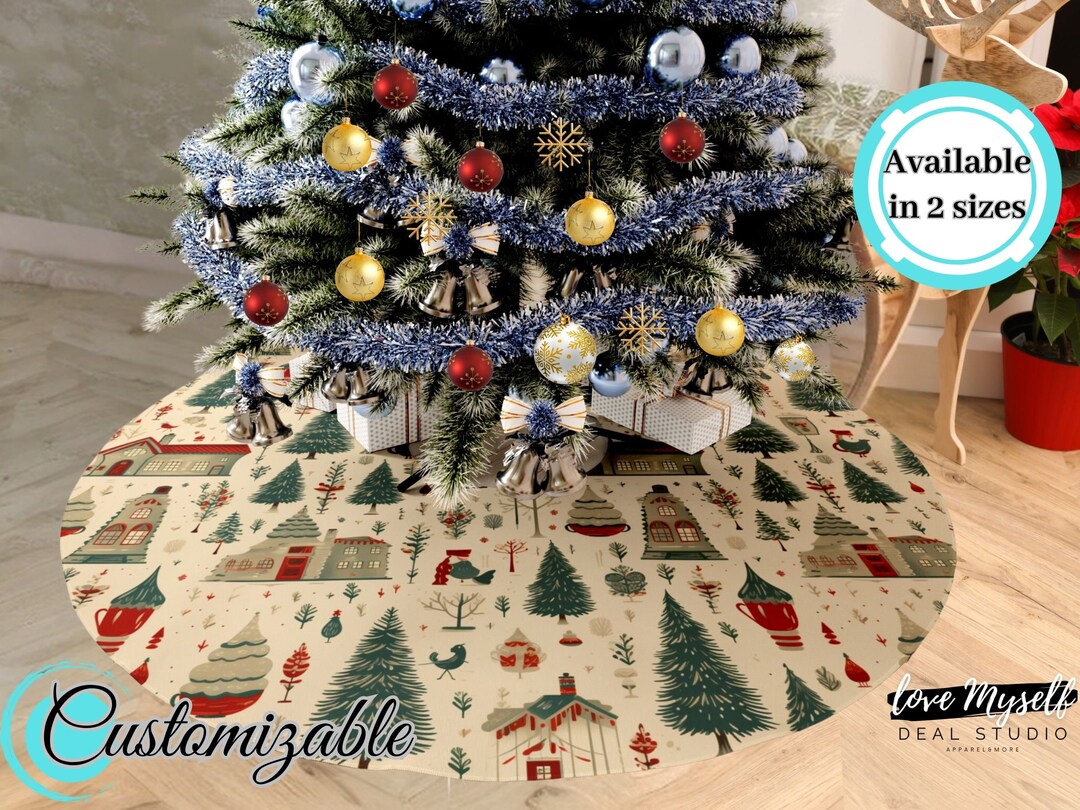Personalized Christmas Tree Skirts Vintage Custom Tree Skirt Christmas ...