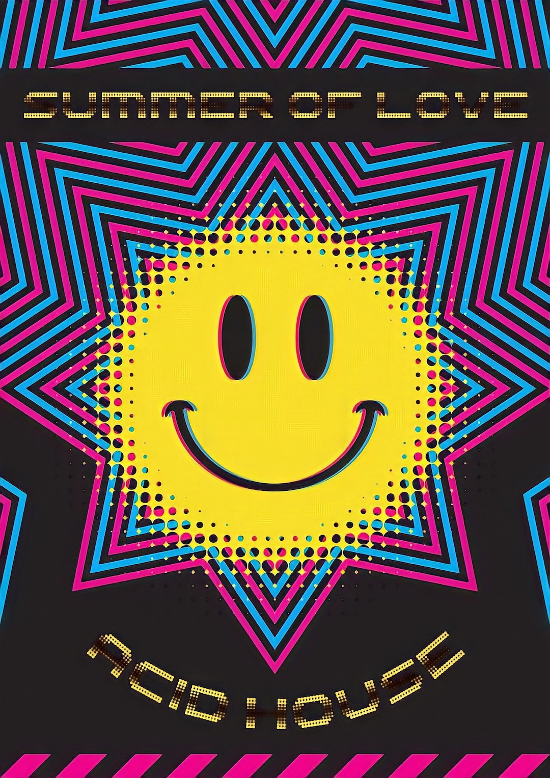 90s Rave Poster A3 Sized Retro Poster - Etsy UK