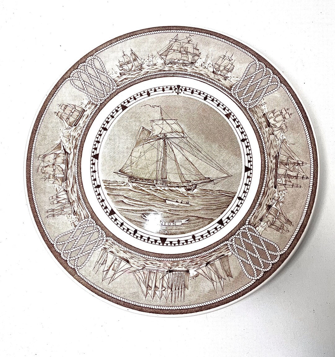Wedgwood Union Ship Plate 1950s - Etsy