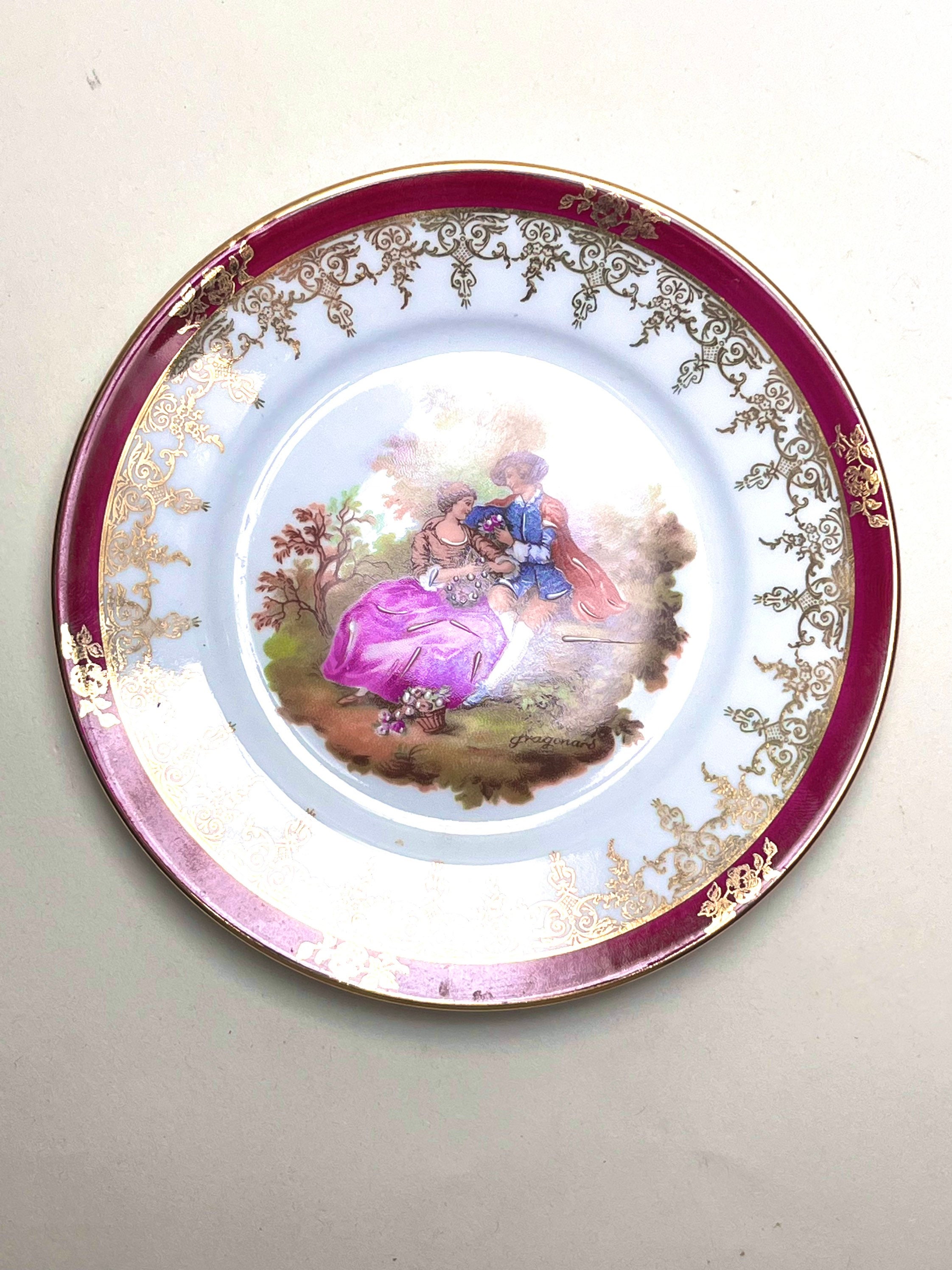 French C.mid Century Limoges La Reine Red & Gold Plate. - Etsy
