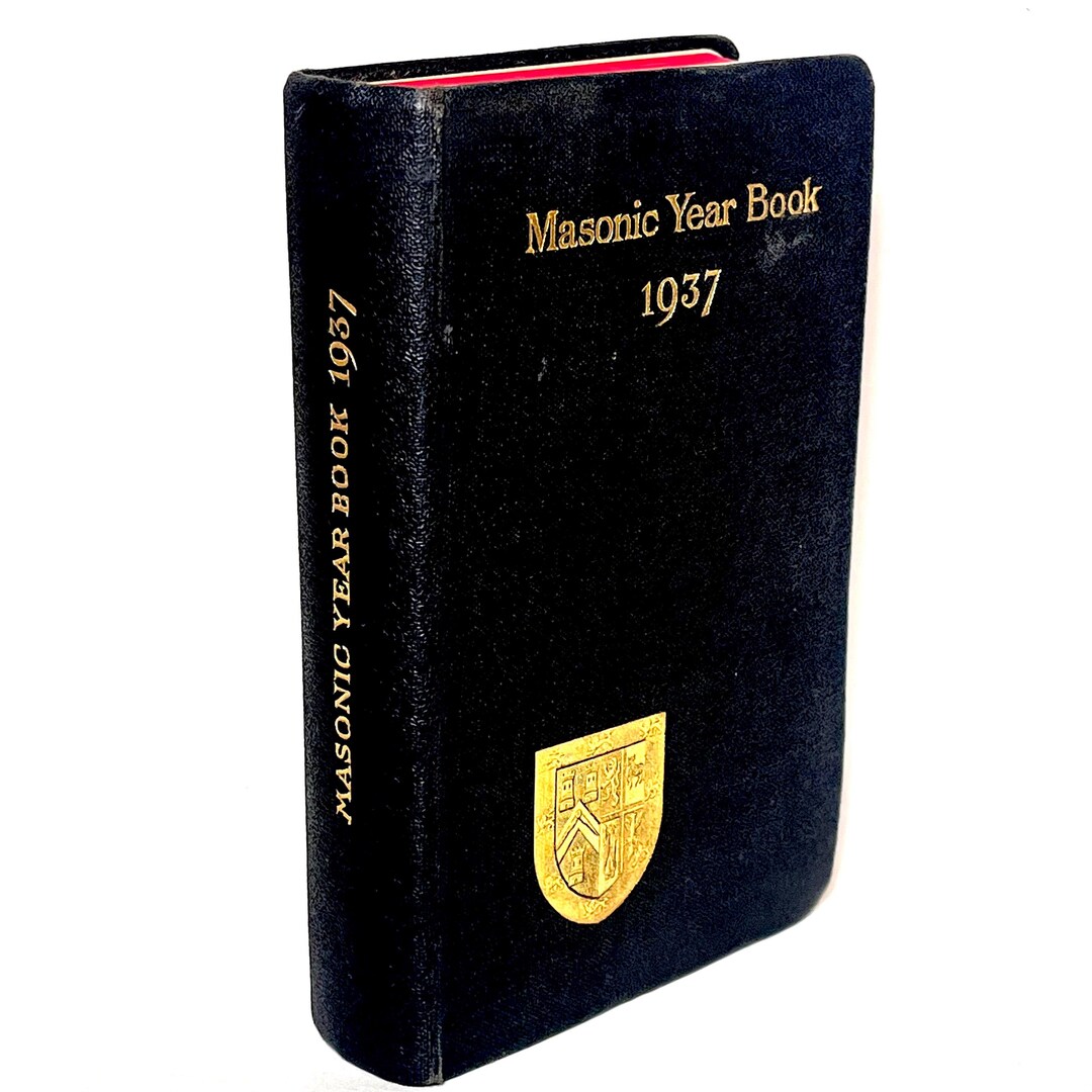 1937 Masonic Year Book Vintage Blue & Gold Book - Etsy