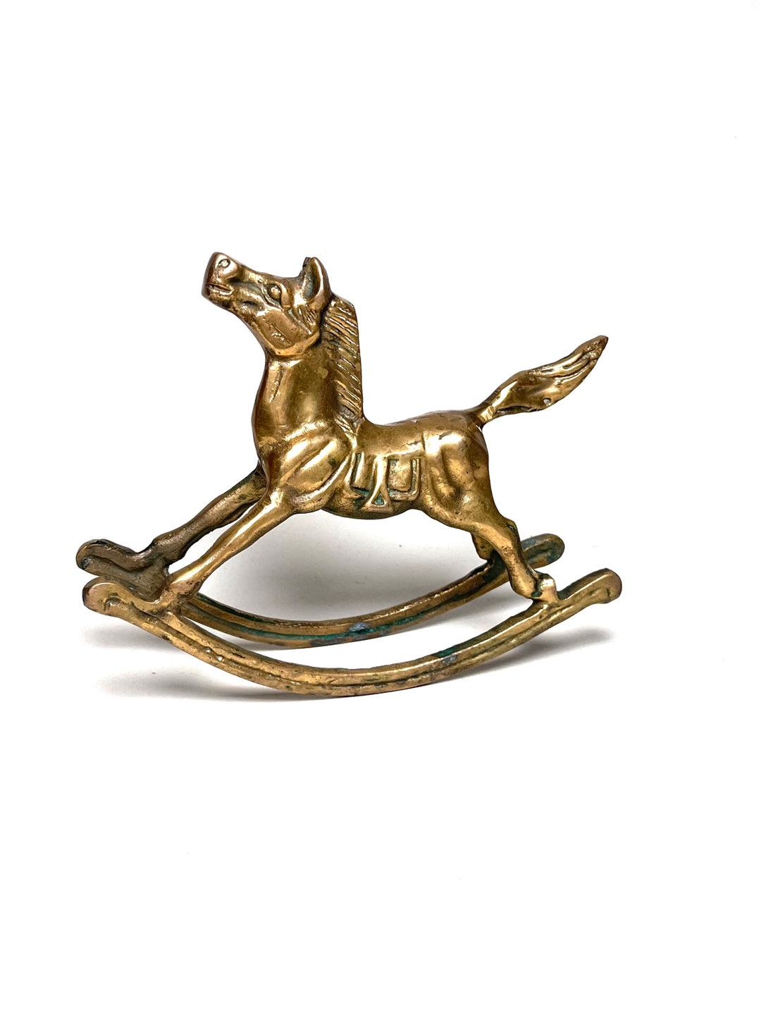 Solid Brass Rocking Horse Vintage Circa Mid 20th Century - Etsy