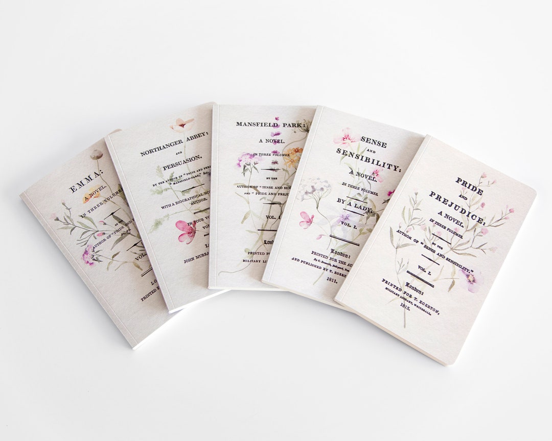 Jane Austen Title Page Notebook, Classic Novel Journal - Etsy