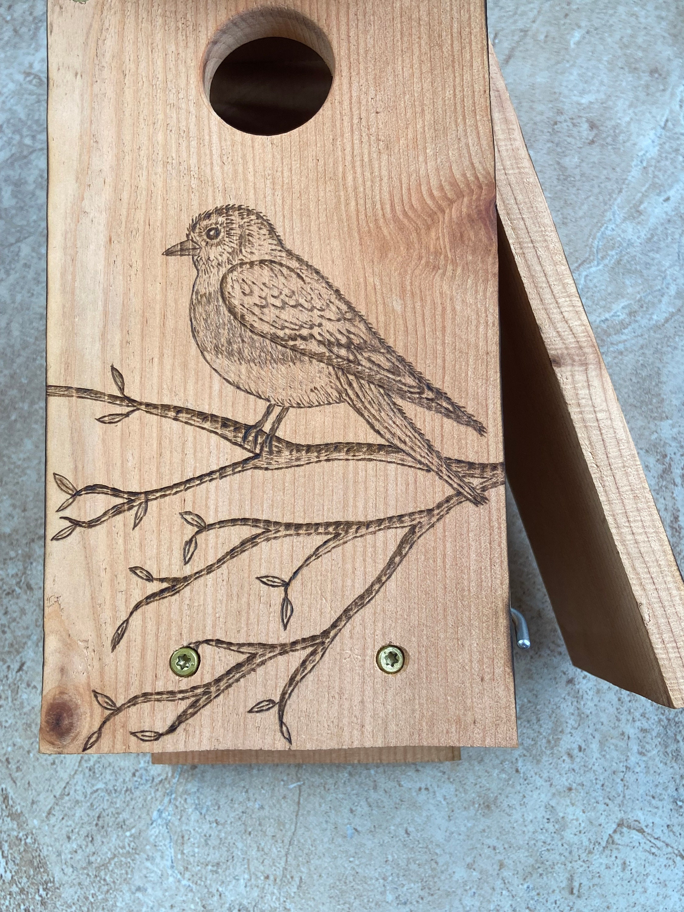 Bluebird House, Wood Bird House, Nesting Box for Bluebirds, Gift for ...
