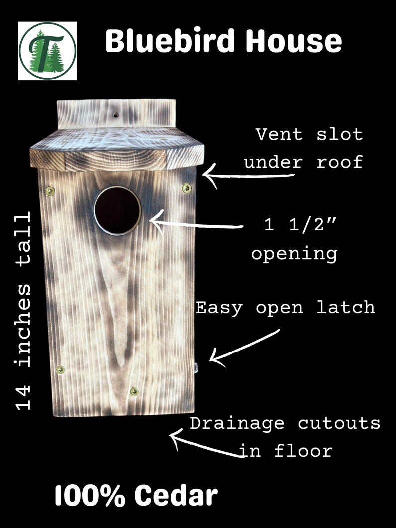 Bluebird House, Rustic Nesting Box, Handmade Gift for Birder - Etsy