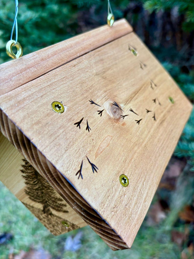 Cedar Wren Bird House, Rustic Nesting Box, Functional Garden Art - Etsy