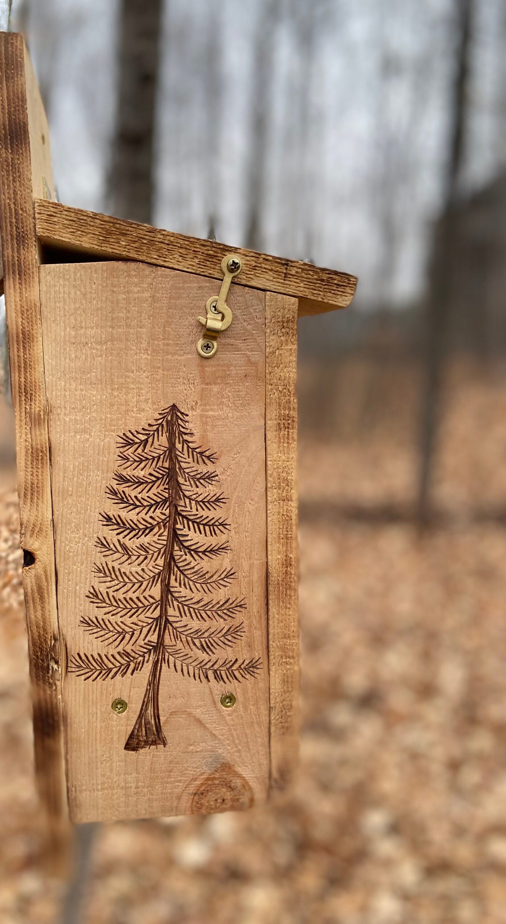 Cedar Bird House, Chickadee, Titmouse, Downy Woodpecker, Nuthatch ...