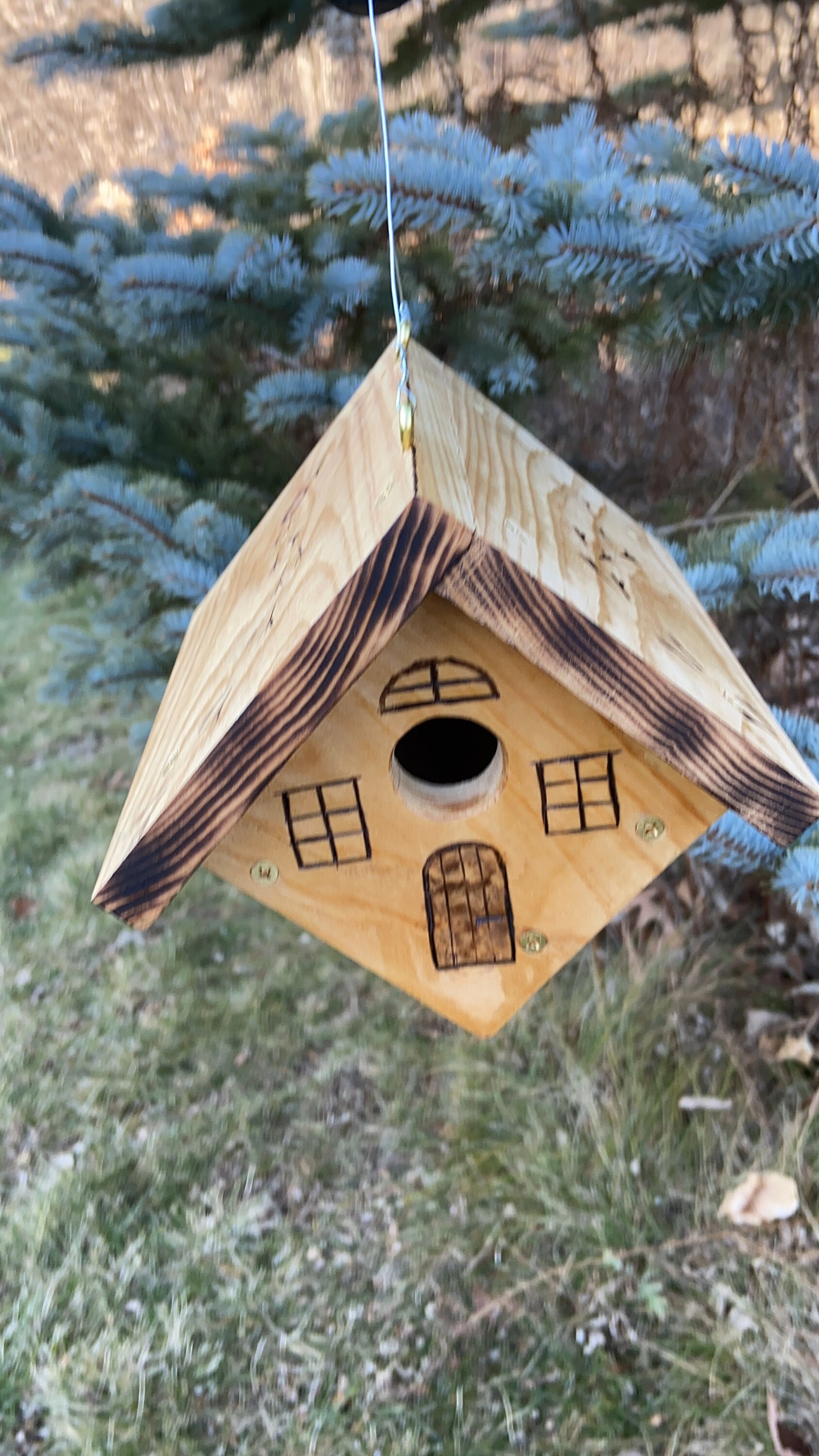 Cedar Wren Bird House, Rustic Nesting Box Tiny Cabin - Etsy