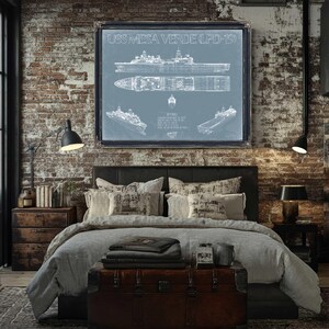 USS Mesa Verde (LPD-19) Blueprint Wall Art - Original Amphibious ...
