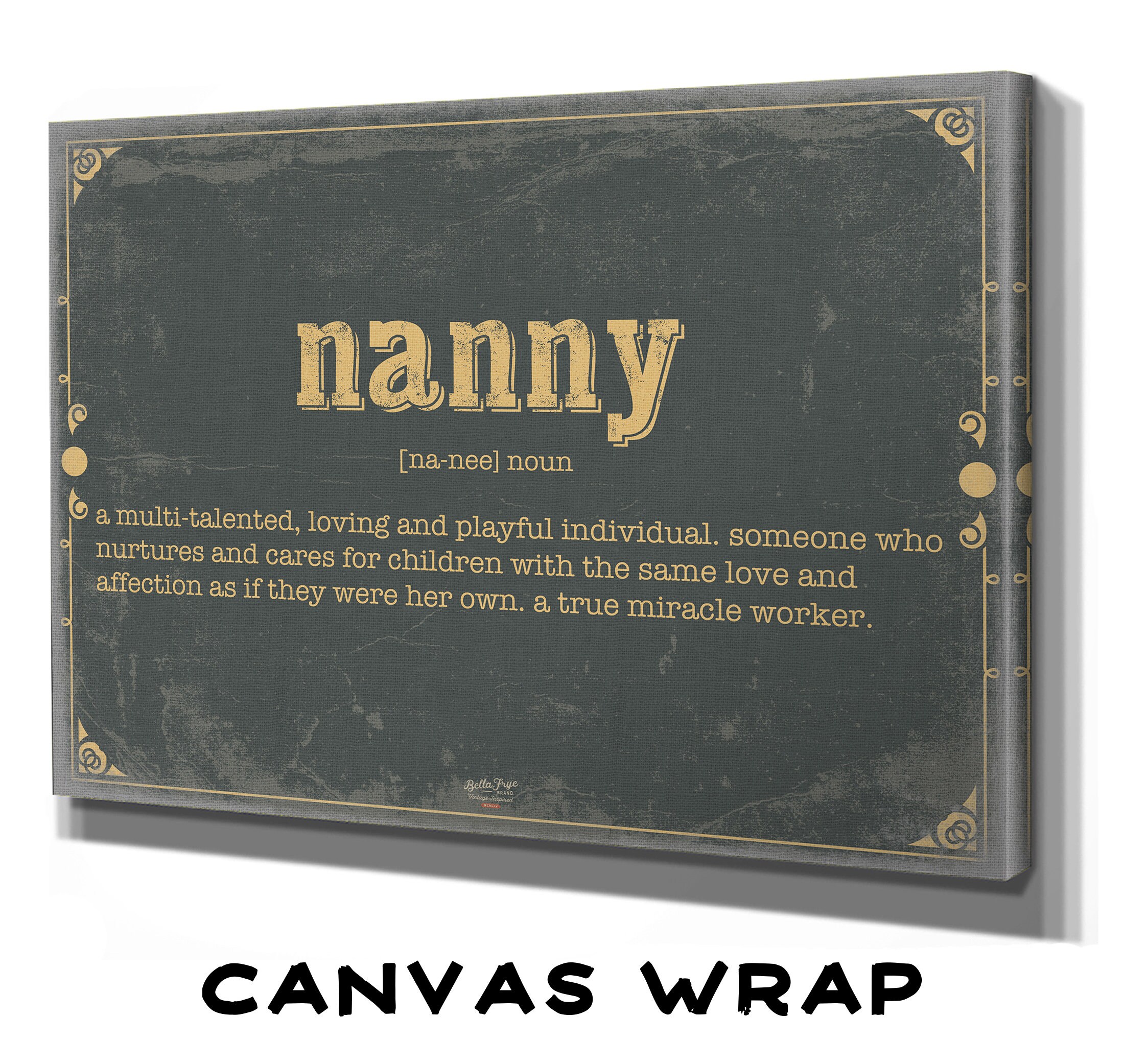 Nanny Word Definition Wall Art Gift for Nanny Dictionary - Etsy