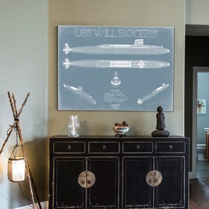 USS Will Rogers (SSBN-659) Blueprint Wall Art - Original Submarine Print - Etsy
