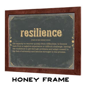Resilience Word Definition Wall Art - Gift for Resilience Dictionary ...