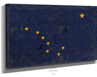 Print Big Dipper Pole Star Constellation Giclee Print Alaska Flag ...