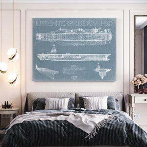 USS Enterprise (CVN-80) Blueprint Wall Art - Original Carrier Print - Etsy